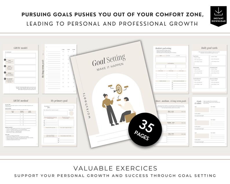 Fear of Failure & Goal Setting Therapy Worksheets, Counselor Resource ...