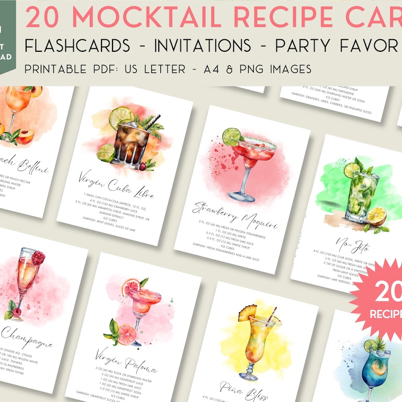Mocktail Kids Recipe - Etsy UK