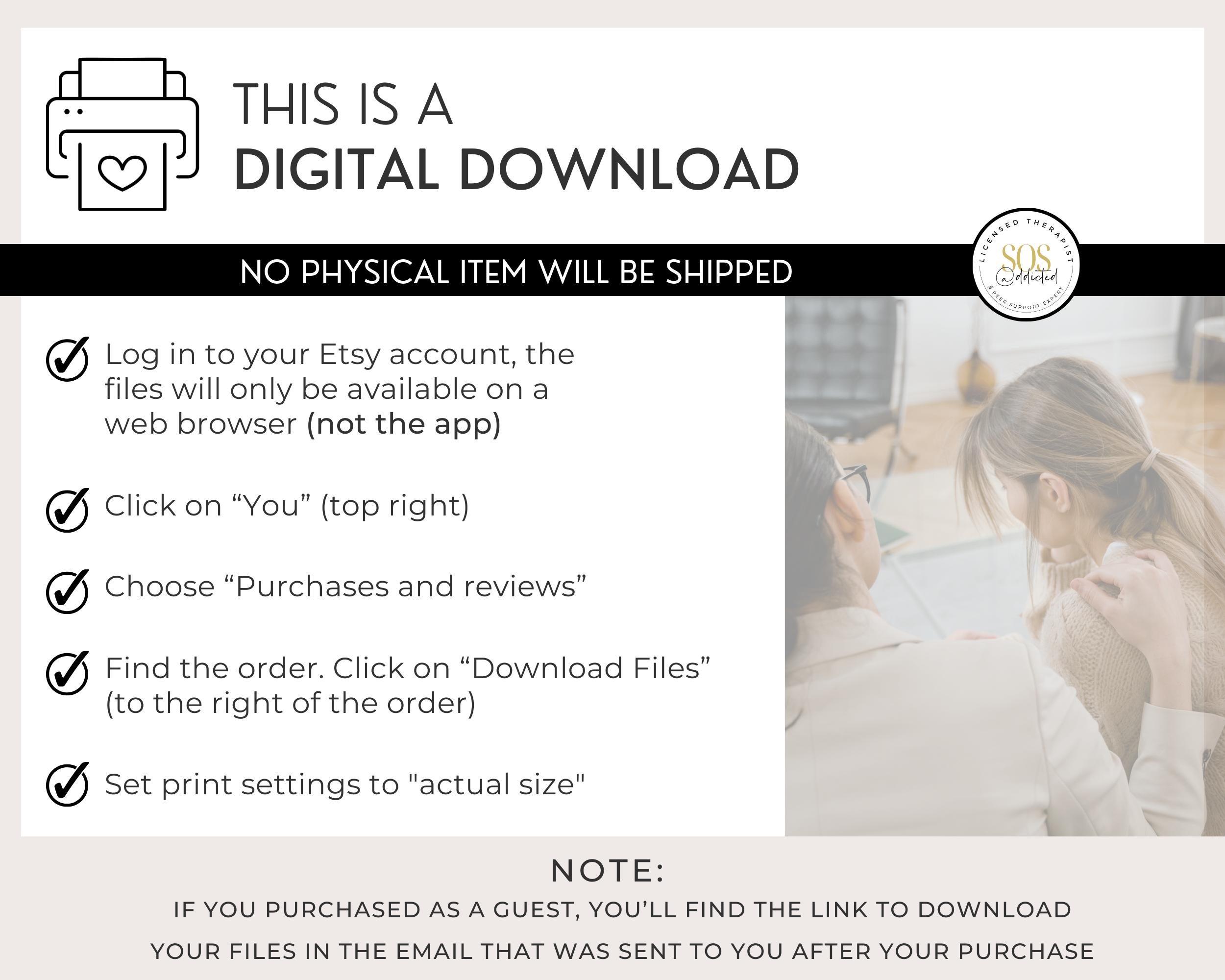 Digital Detox Workbook Social Media Addiction, Printable Therapy ...