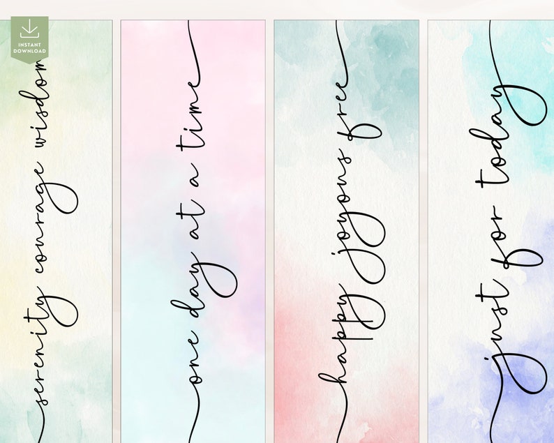 AA Quotes Printable Bookmarks, NA Addiction Recovery, Al Anon ...