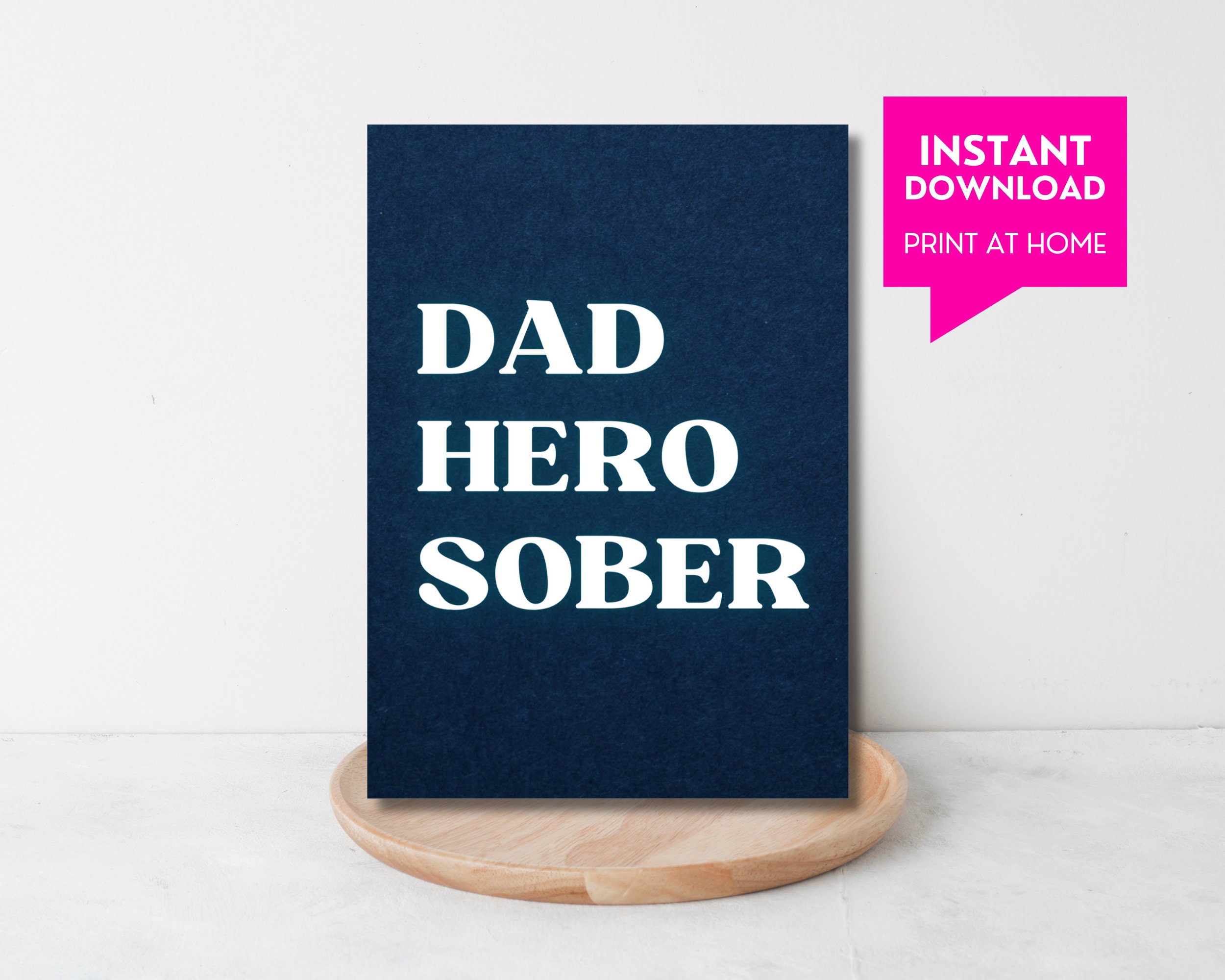 Sobriety Card for Dad, Encouragement Sober Support Father, Digital ...