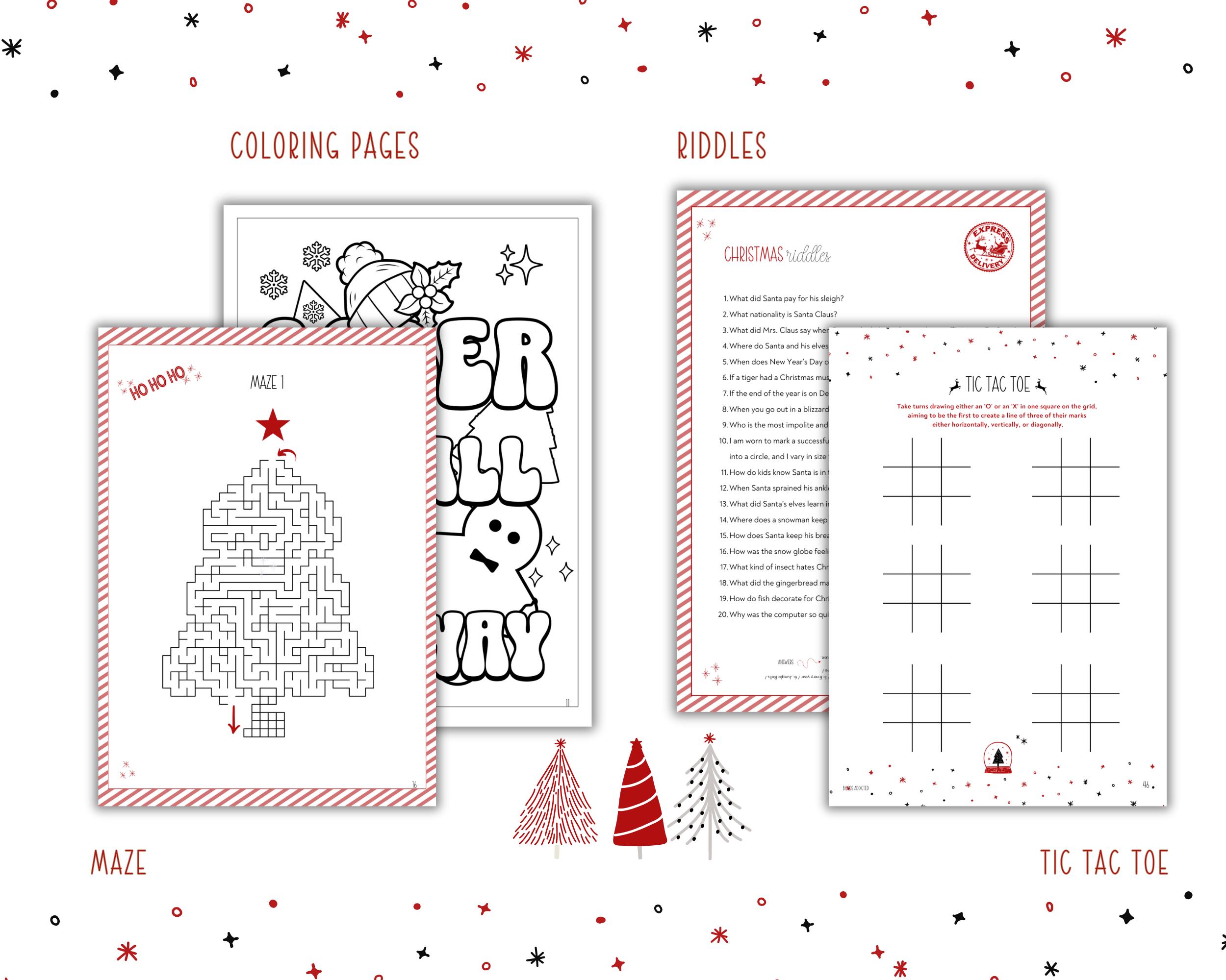 Sobriety Christmas Activity Book, Printable Holiday Puzzles & Recovery ...