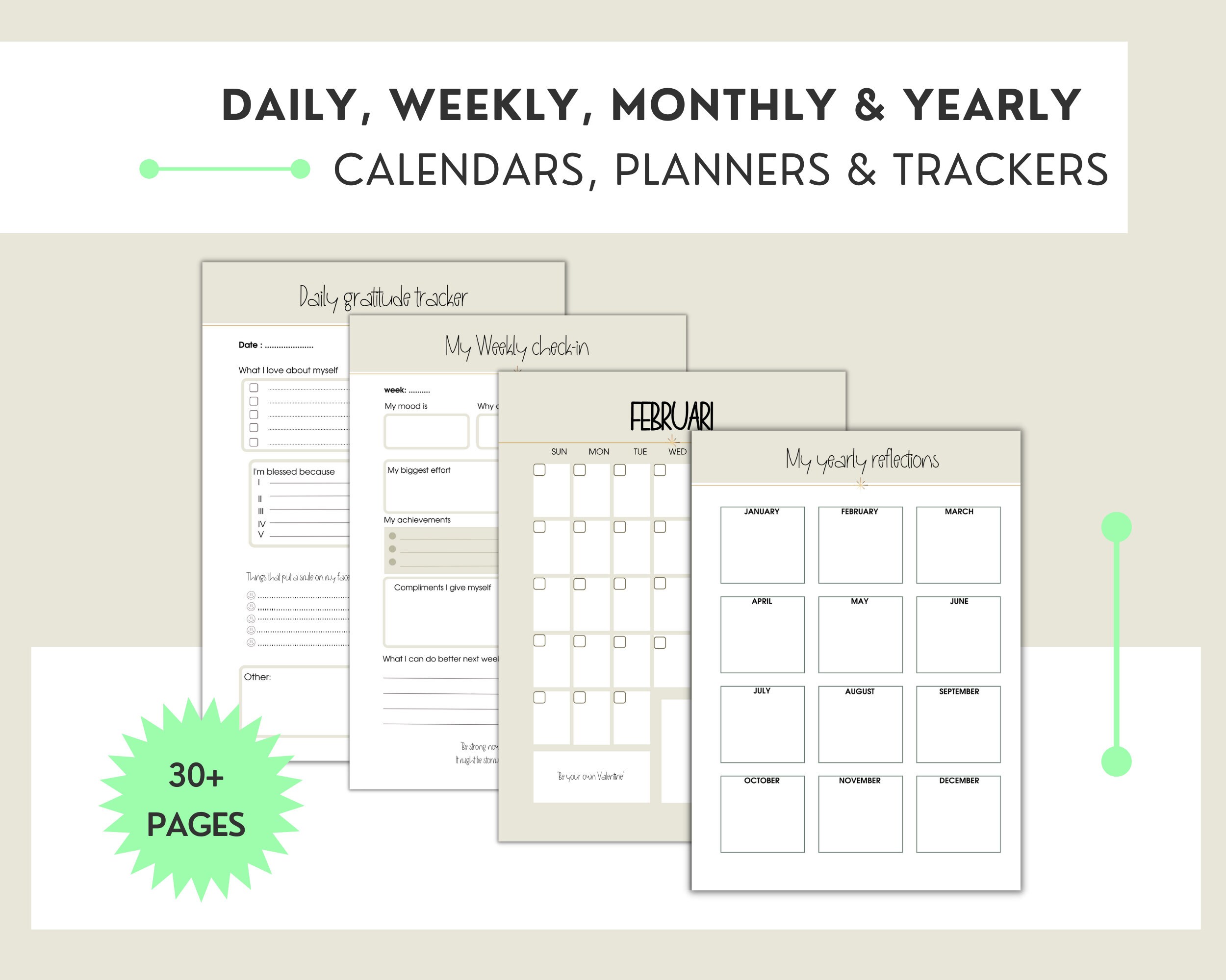 Sobriety Trackers, Planners and Calendars for Daily Motivation ...