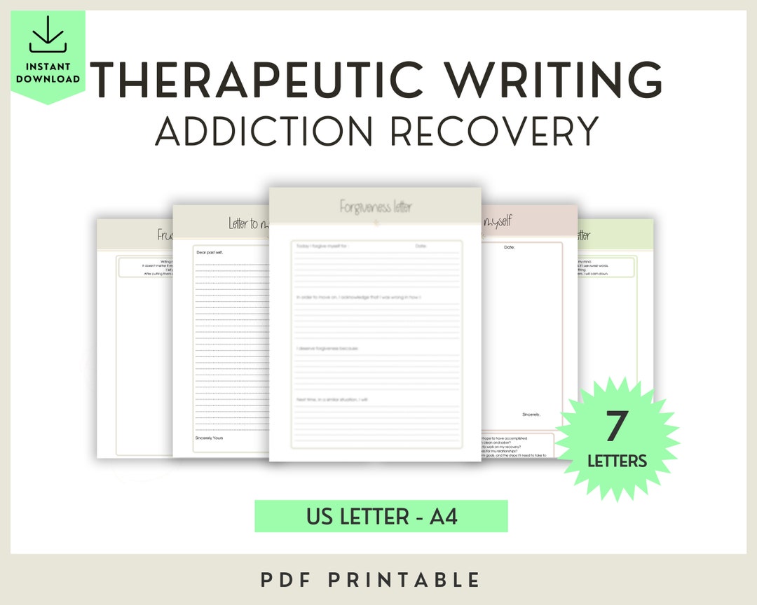 Addiction Recovery Letters, Therapy Worksheets, Theraputic Writing ...