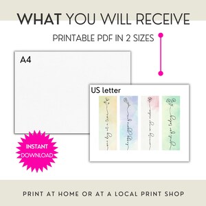 Bookmarks Set One Day at A Time, AA Quotes and Sayings, Printable PDF ...