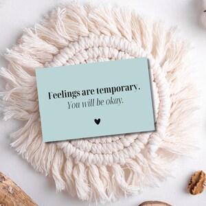 Printable Cards With Gentle Reminder, Anxiety Self Love Card, Comfort ...