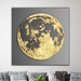 Moon Canvas Painting, Full Moon Canvas Print, Crescent Canvas Painting ...