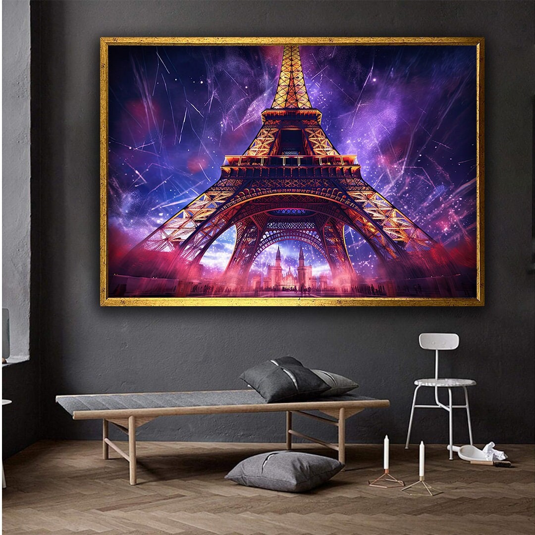 Eiffel Tower Canvas, Eiffel Tower Wall Decor, Eiffel Tower Wall Art ...
