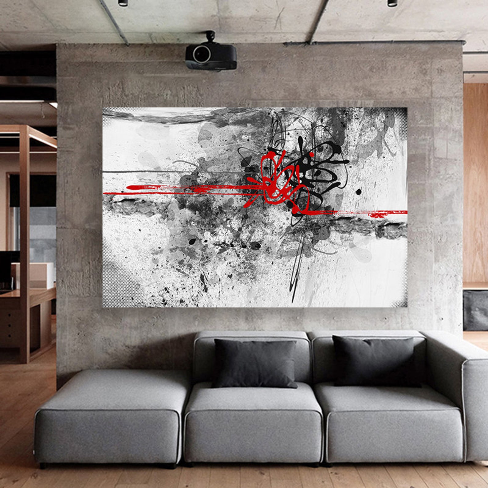 Modern Abstract Lines Canvas Painting Paint Textured Canvas - Etsy