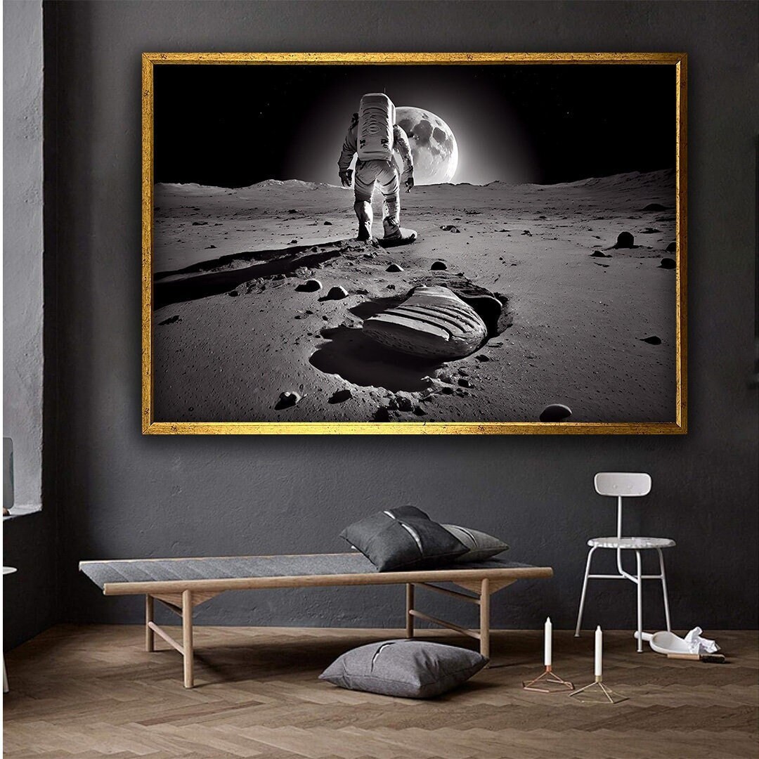 Astronaut in Space Canvas, Astronaut Canvas Art, Space Canvas Decor ...