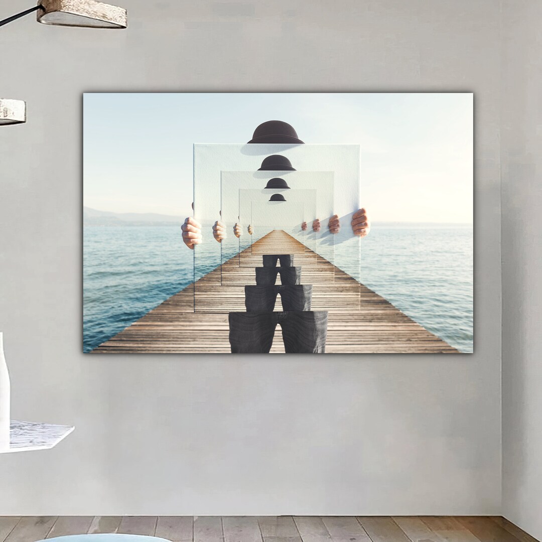 Surrealism Art, Reproduction Print, Surreal Painting, Human Art, Bridge ...