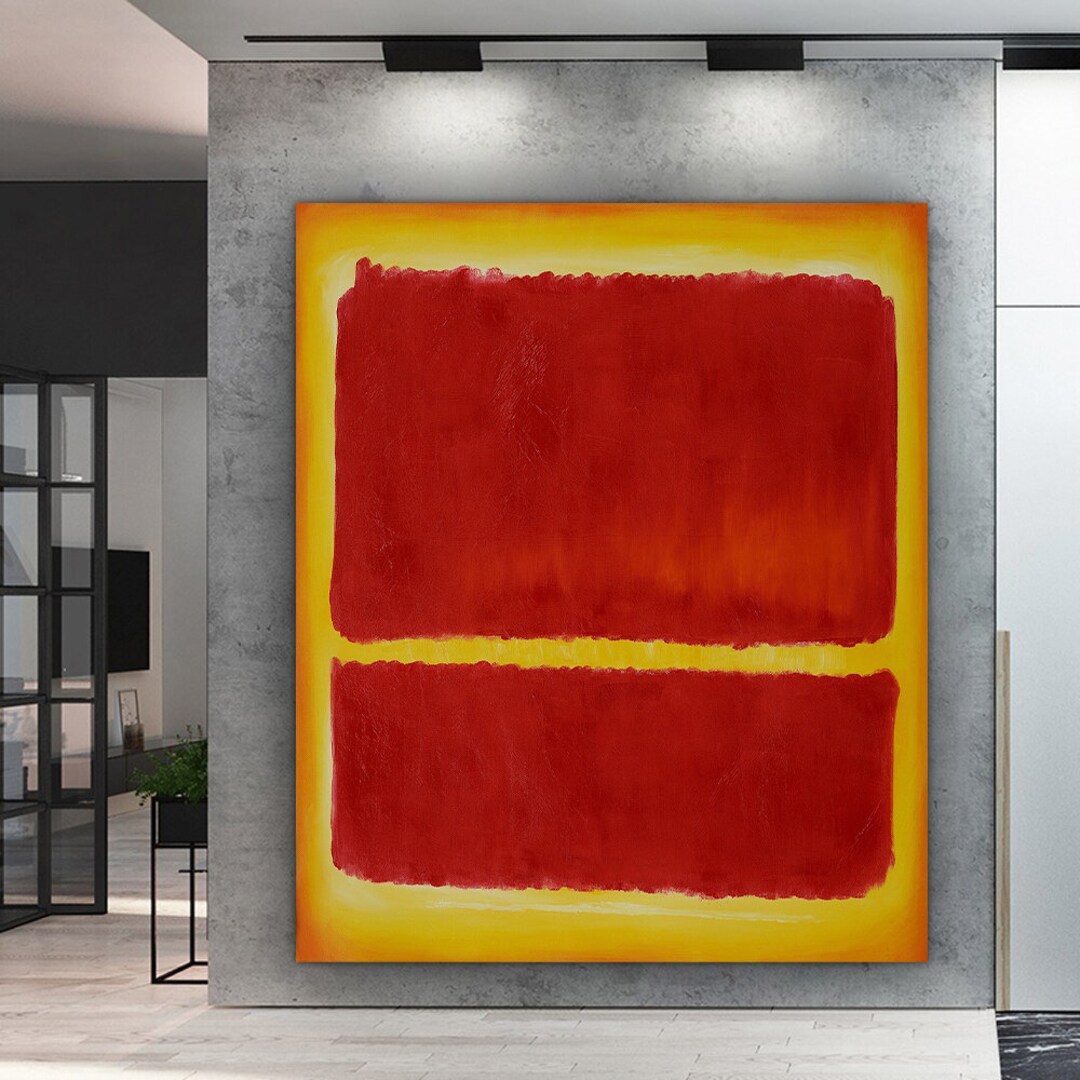 Mark Rothko Dark Red,yellow Canvas , Rothko Print, Rothko Reproduction ...