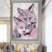 Fox Canvas, Colorful Animal Painting, Fox Wall Art, Fox Wall Art, Fox ...