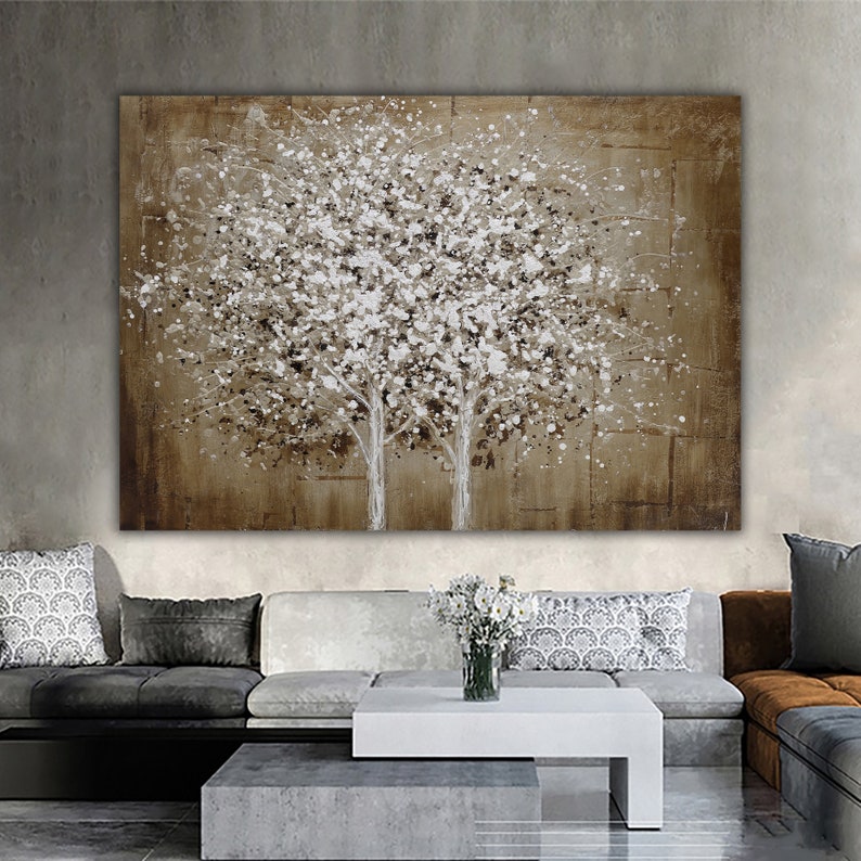 Autumn Tree Canvas Painting Tree Canvas Print Wood Art - Etsy