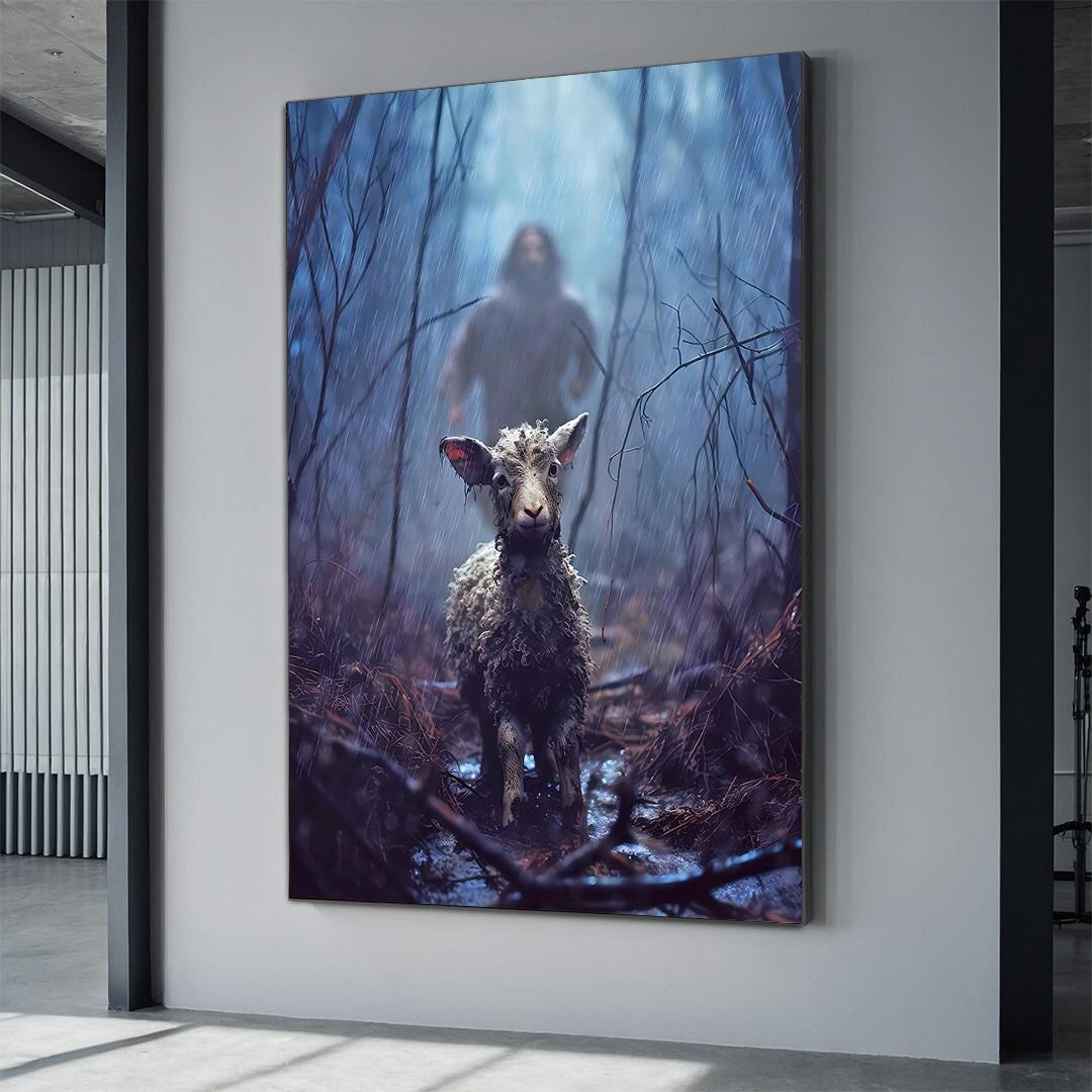 Jesus Christ is Chasing the Lamb in the Forest, Jesus and Her Lamb ...