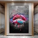 Graffiti Lip Canvas Pop Art Lip Painting Artistic Lip Art - Etsy