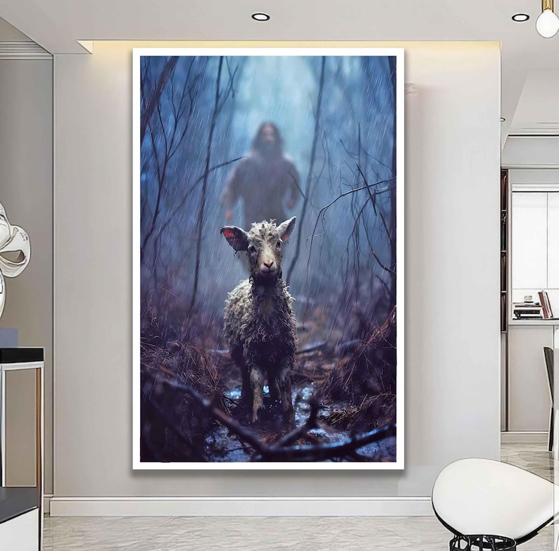 Jesus Christ is Chasing the Lamb in the Forest, Jesus and Her Lamb ...