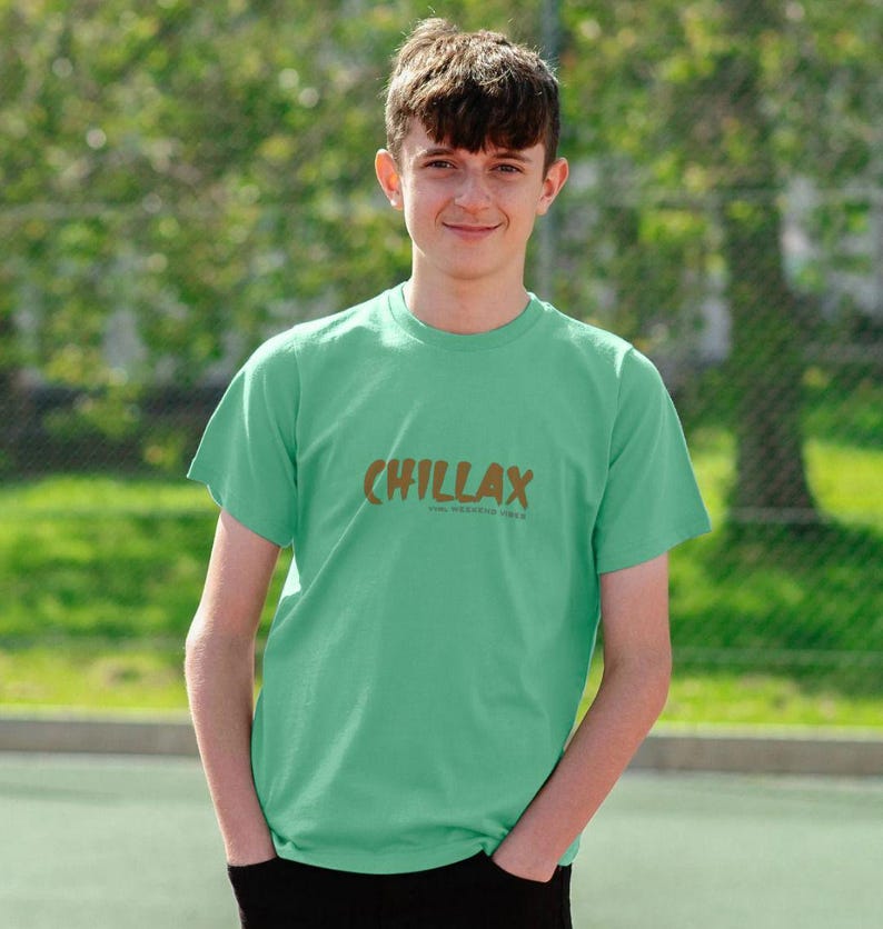 Chillax | Kids Classic Organic Cotton T-shirt | Vyrl Co. - Etsy