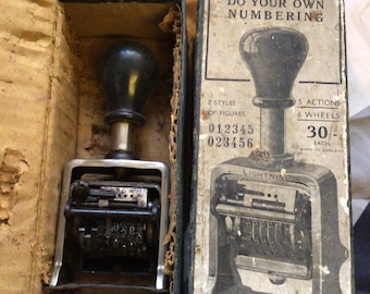 Antique Number Stamps - Etsy