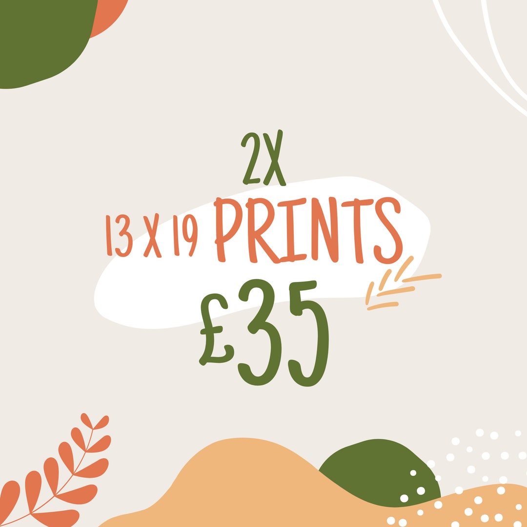 2x 13x19'' Print Bundle | Colourful Wall Art Collection | Housewarming ...
