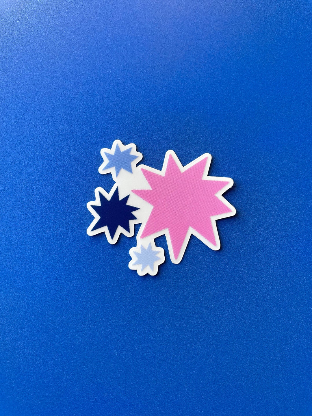 Stars Sticker Clear Background Illustrated Dreamy Cosmic Sticker Pink ...