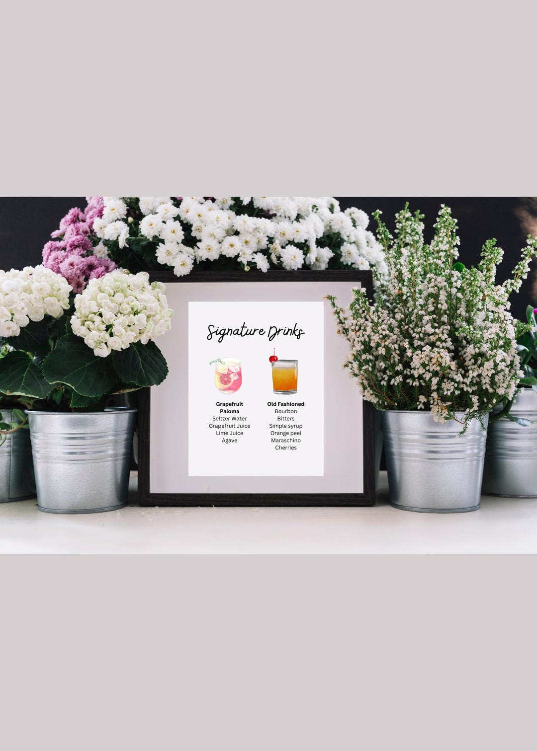 Signature Drink Sign, Signature Cocktail Sign, Wedding Drink Sign ...