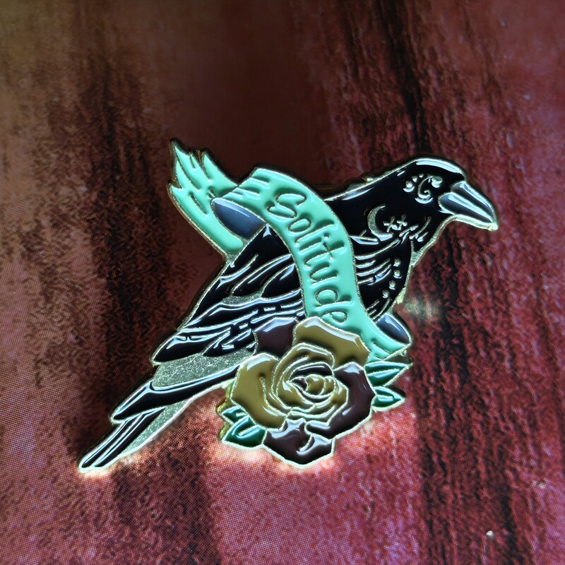 Raven Enamel Pin - Etsy