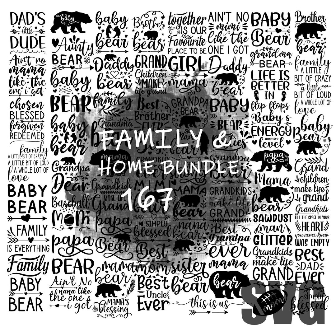Family & Home SVG MEGA Bundle, Digital PDF Instant Download, Cricut Cut ...