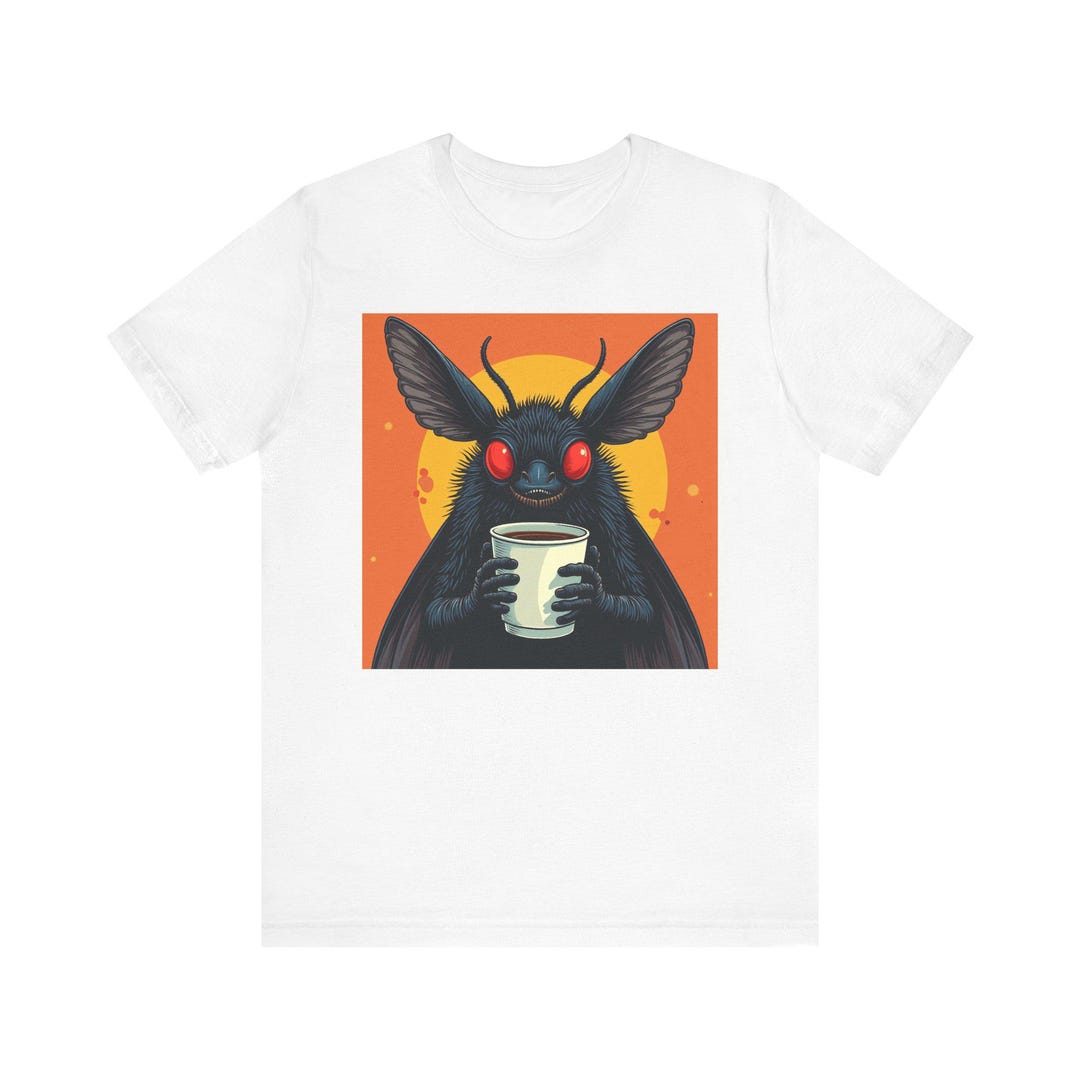 Cryptid Mothman With Coffee T Shirt, Mystical Cryptid Tee, Urban ...