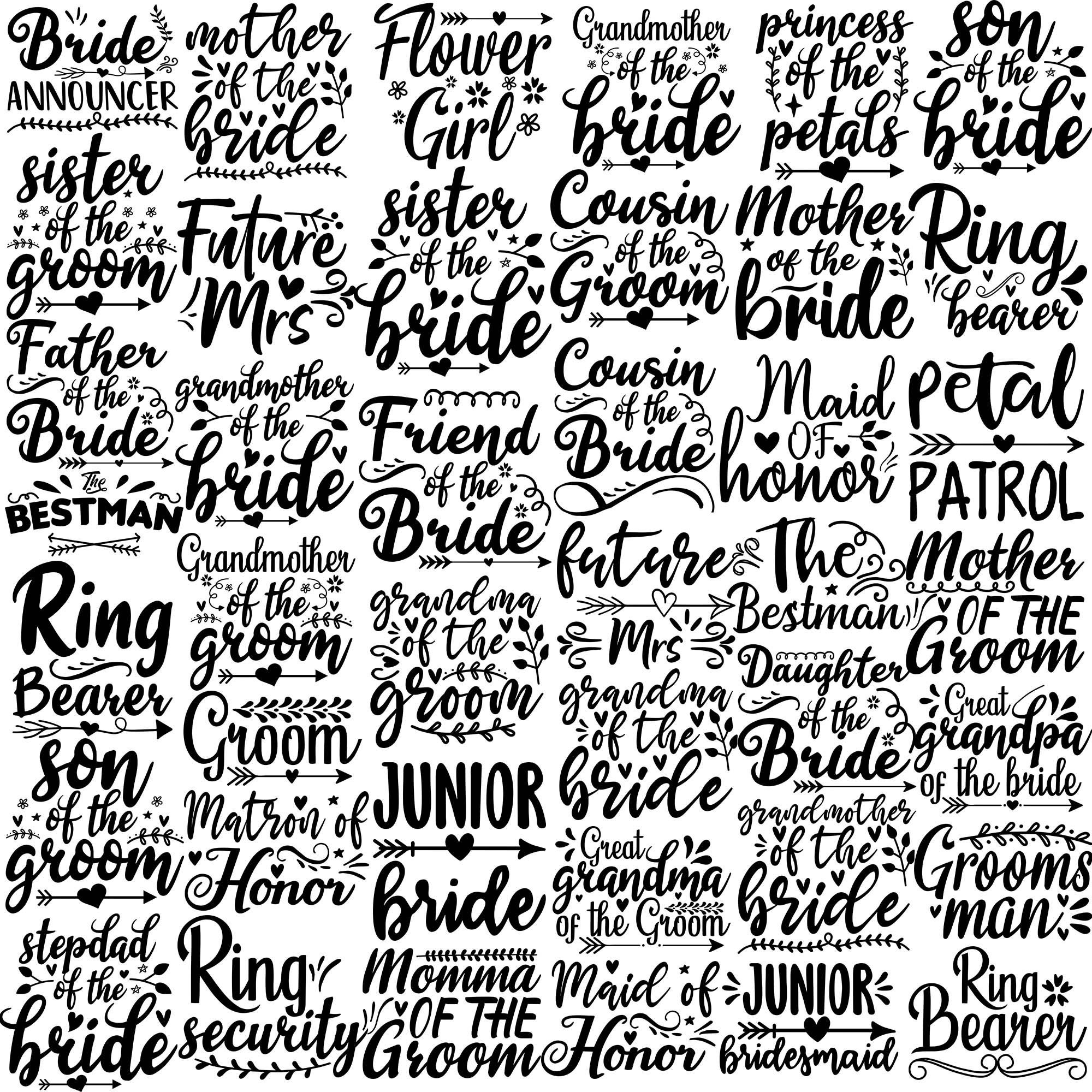 Wedding & Marriage SVG MEGA Bundle, Digital PDF Instant Download ...