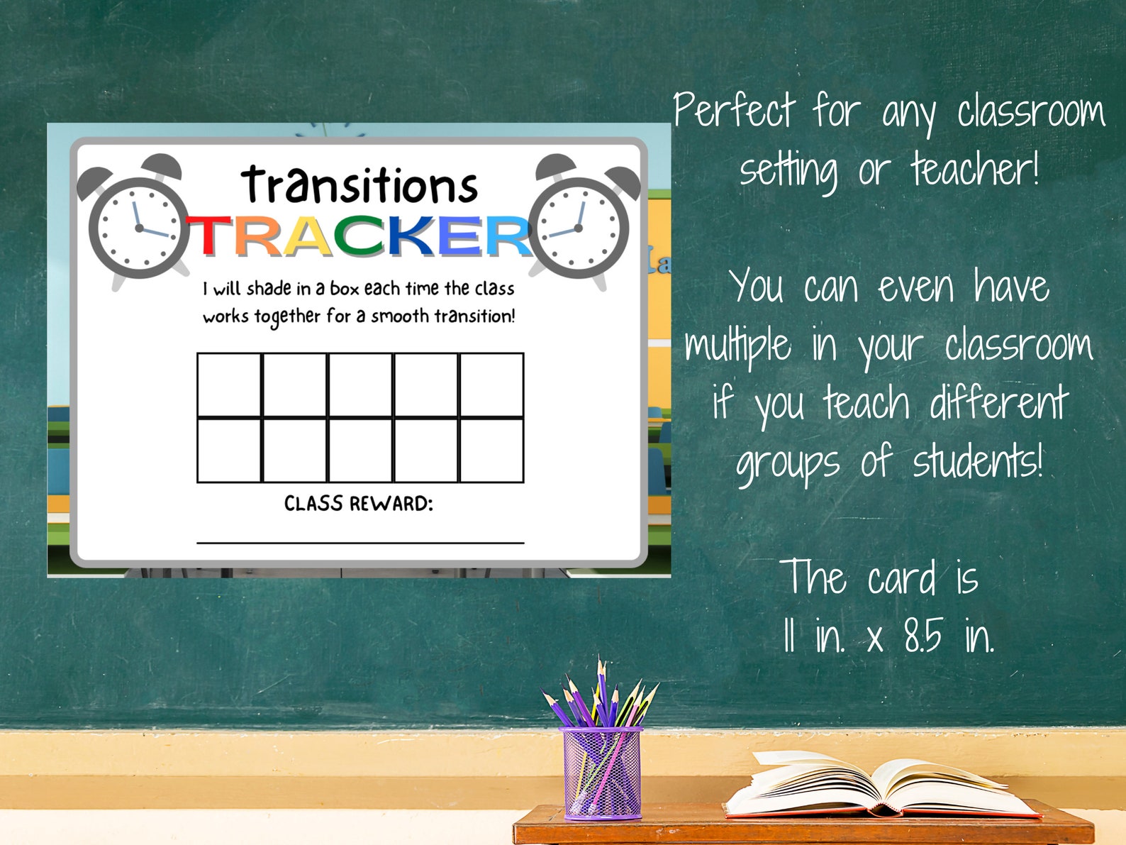 Classroom Management Transition Tracker, Student Incentive & Reward ...