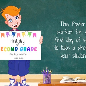 First Day of Second Grade Picture, First Day of School, Back to School ...