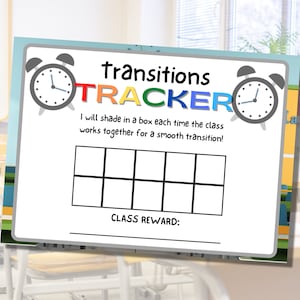 Classroom Management Transition Tracker, Student Incentive & Reward ...