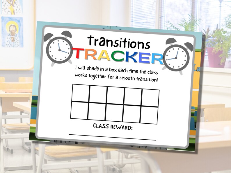 Classroom Management Transition Tracker, Student Incentive & Reward ...