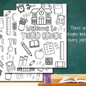 Welcome to Third Grade Coloring Sheet, Open House, First Day of School ...