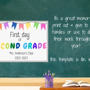 First Day of Second Grade Picture, First Day of School, Back to School ...