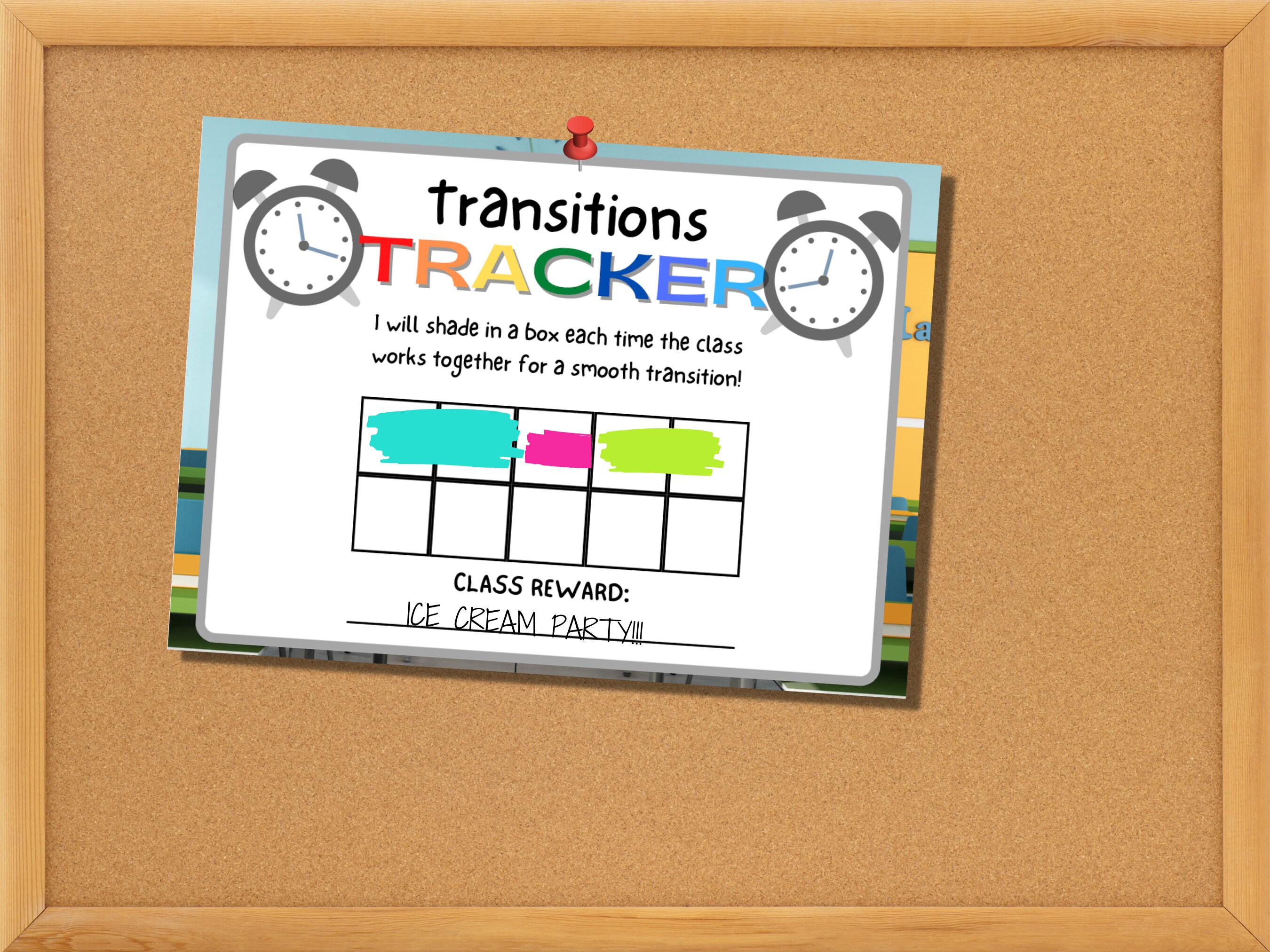 Classroom Management Transition Tracker, Student Incentive & Reward ...