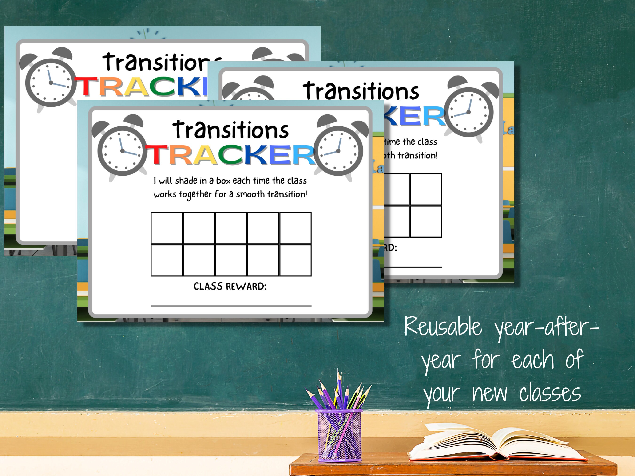 Classroom Management Transition Tracker, Student Incentive & Reward ...