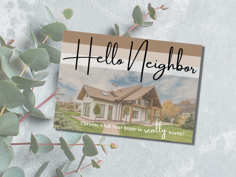 Hello Neighbor Real Estate Postcard, Realtor, Realtor Flyer, Market ...