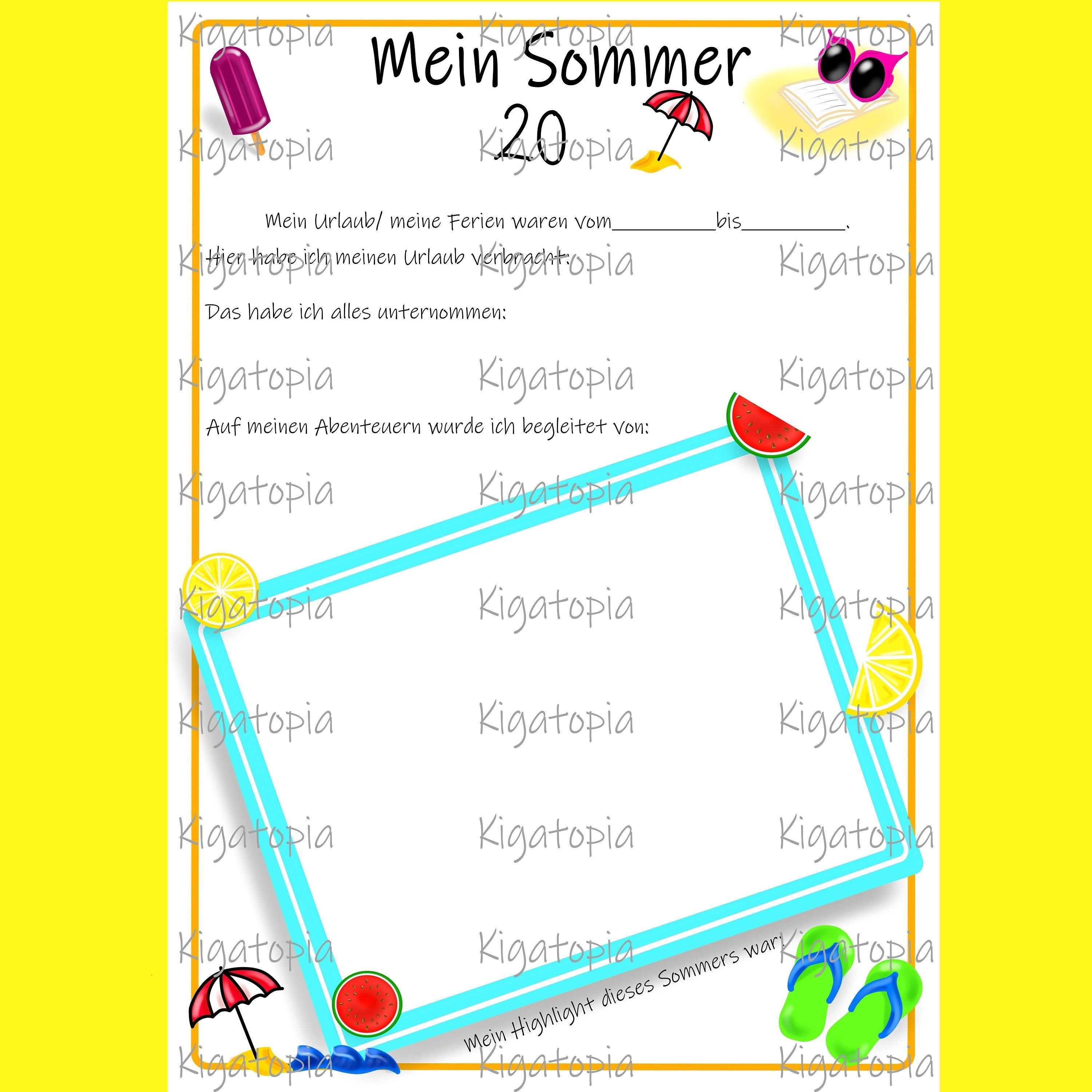 Portfolio Template Summer Vacation Vacation - Etsy