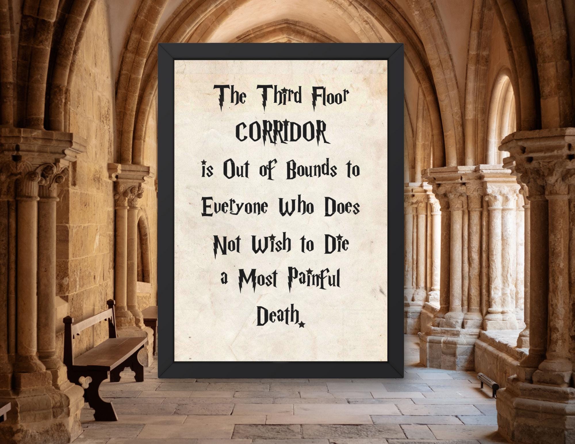 Third Floor Corridor Do Not Enter Sign for Magical Party, Baby Shower ...