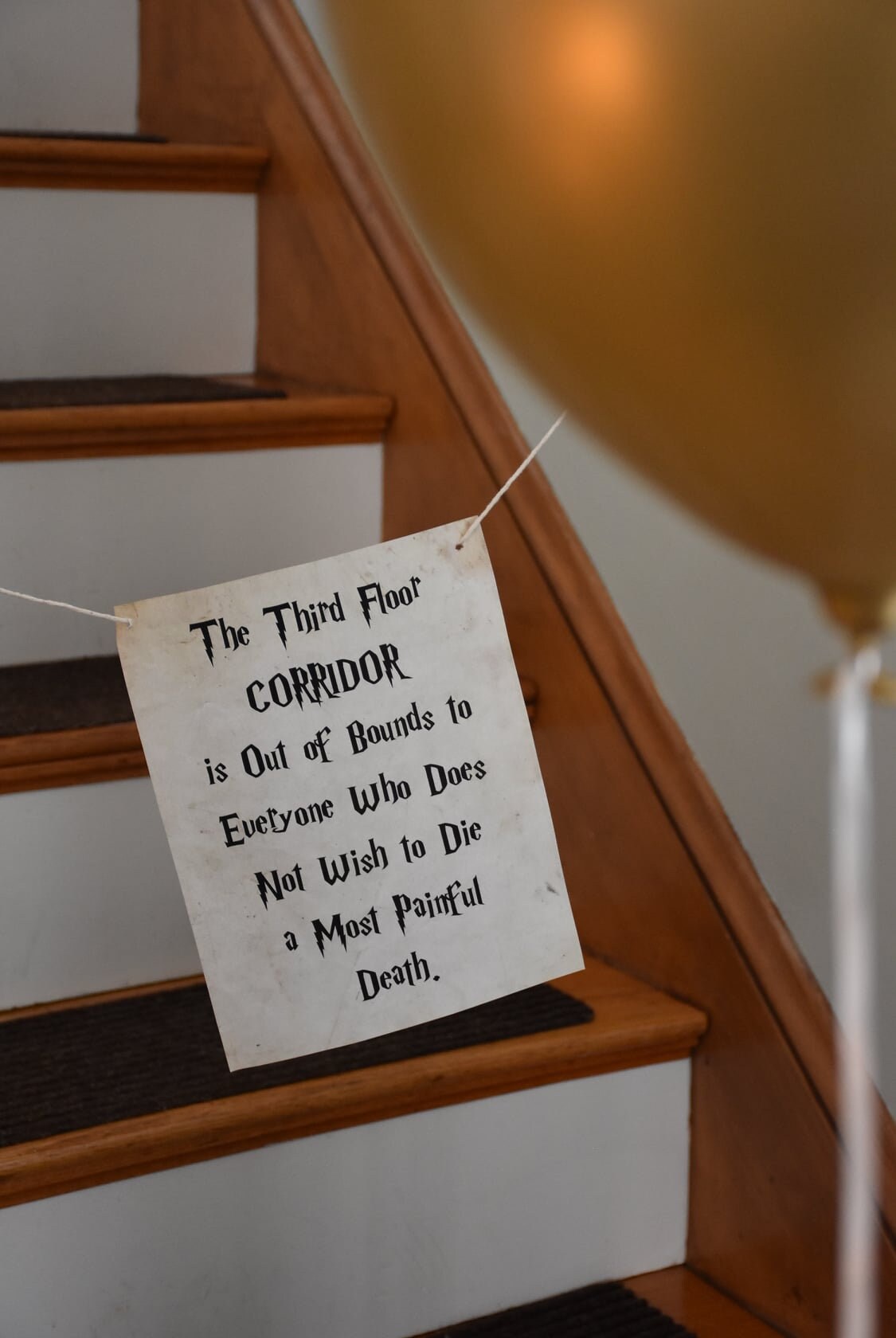 Third Floor Corridor Do Not Enter Sign for Magical Party, Baby Shower ...