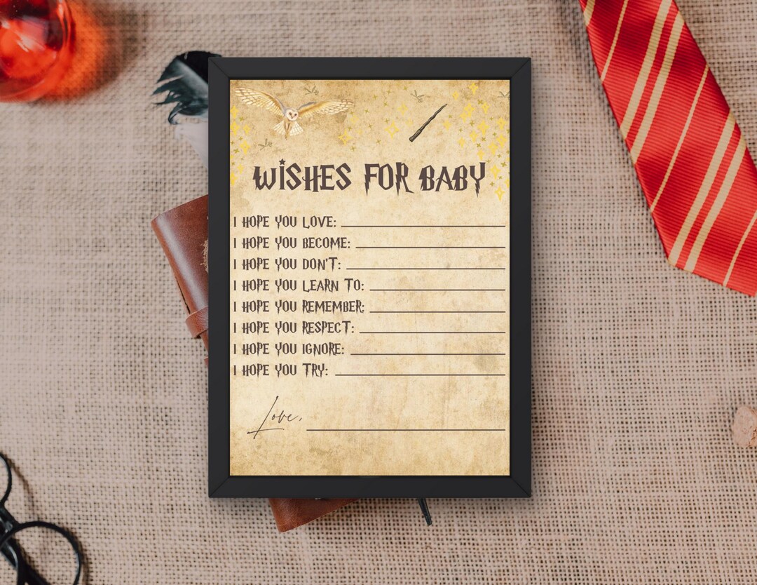 Wishes for Baby, Magical Baby Shower Game, Advice for Baby, Baby Shower ...