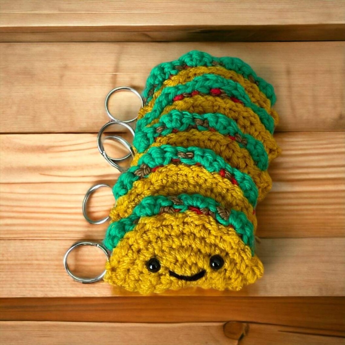 Taco Keychain. Crocheted Kawaii Food Mini Plush. MADE TO ORDER - Etsy