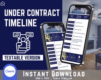 Under Contract Timeline Template (real Estate) - Editable - Etsy