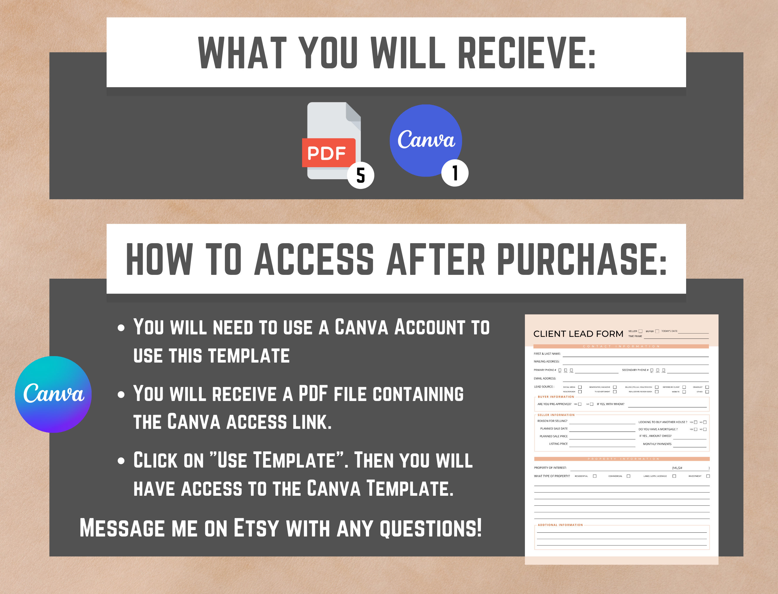 Client Intake Form | Client Information Form, Relator Intake Sheet Real ...