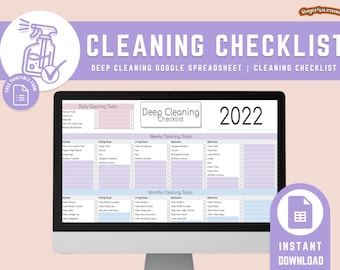 Deep Cleaning Spreadsheet - Etsy
