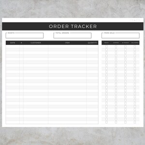 Order Status Tracker | Order Tracker Printable , Small Business, Order ...