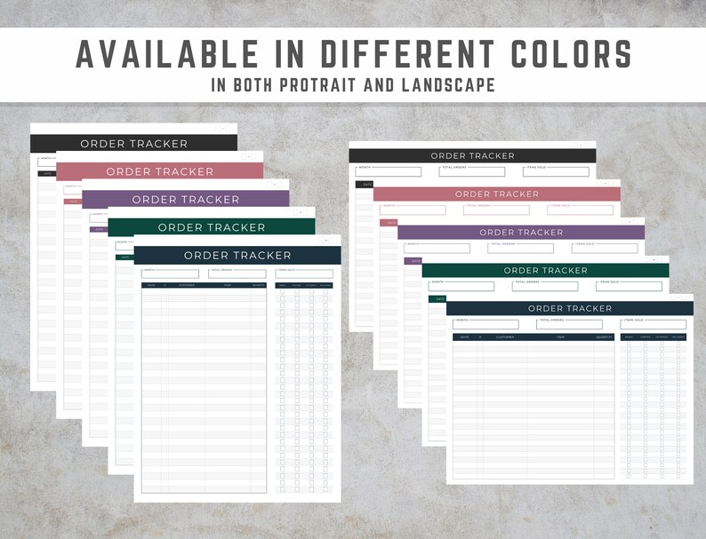 Order Status Tracker | Order Tracker Printable , Small Business, Order ...