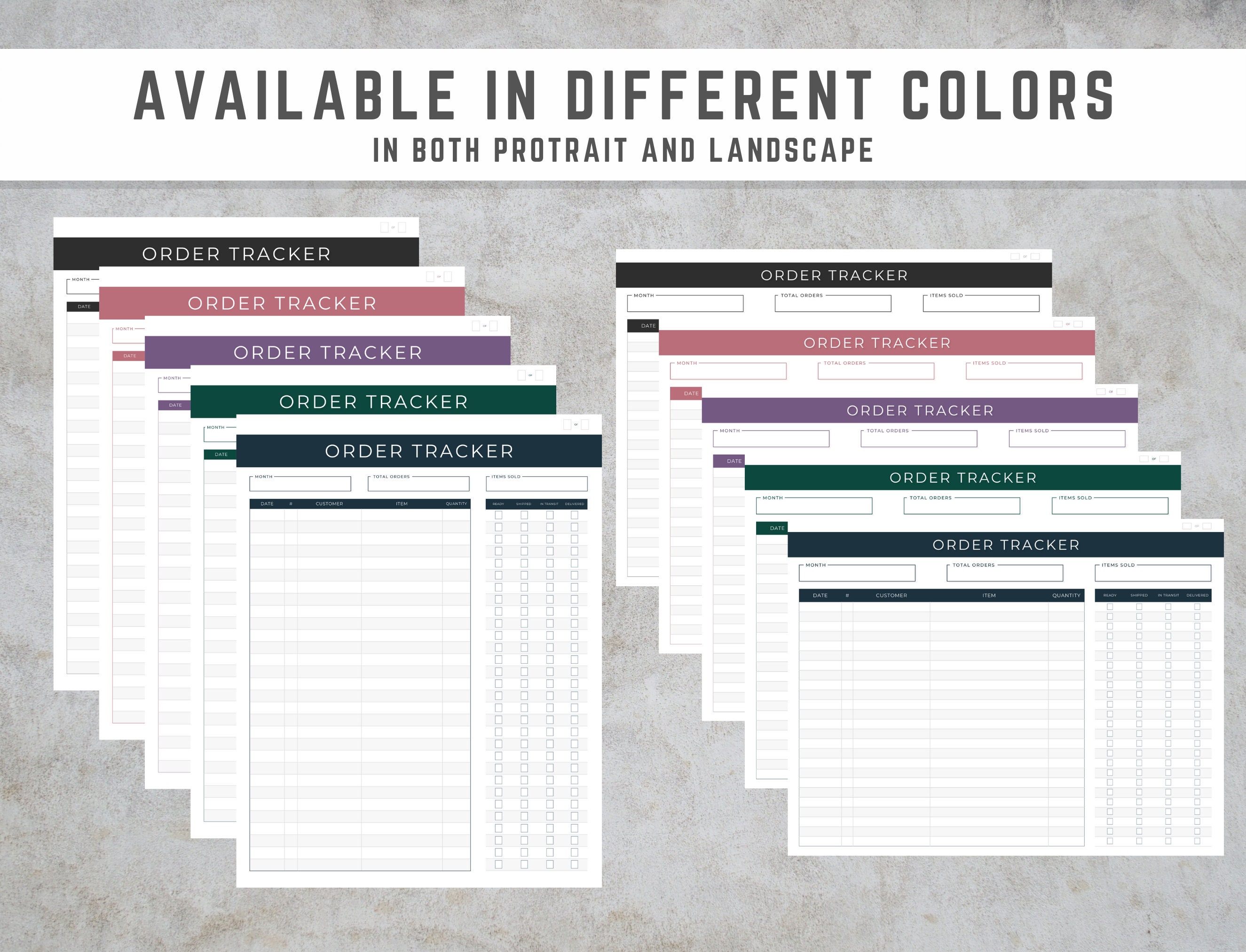 Order Status Tracker | Order Tracker Printable , Small Business, Order ...